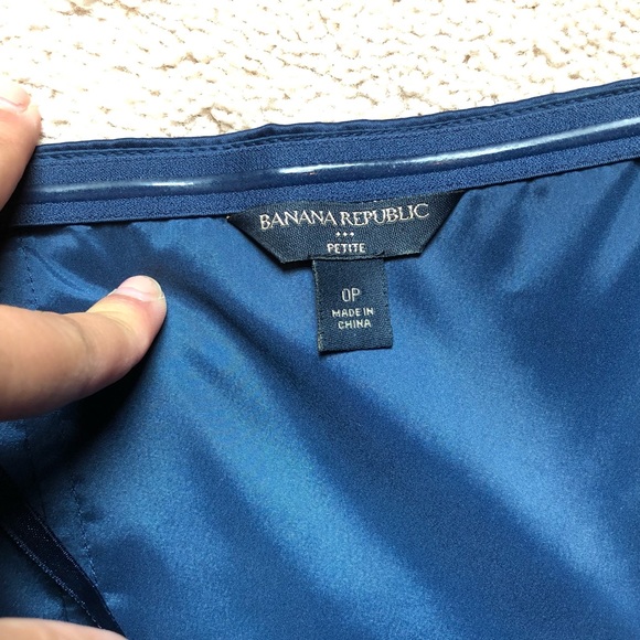 Banana Republic | Dresses | Banana Republic Navy Satin Dress | Poshmark